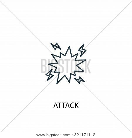 Attack Concept Line Vector & Photo (Free Trial) | Bigstock