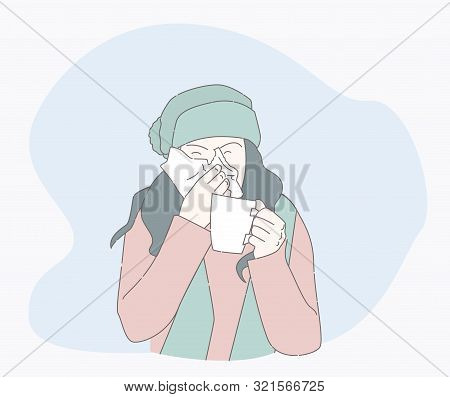 Symptoms Cold Patient Vector & Photo (Free Trial) | Bigstock