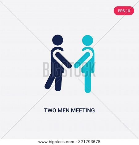 Two Colored Two Men Vector & Photo (Free Trial) | Bigstock