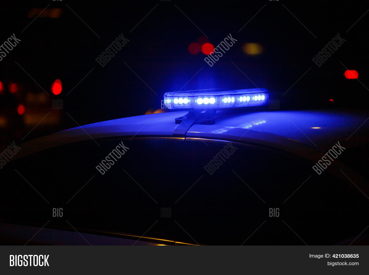 Blue Police Car Light Image & Photo (Free Trial) | Bigstock