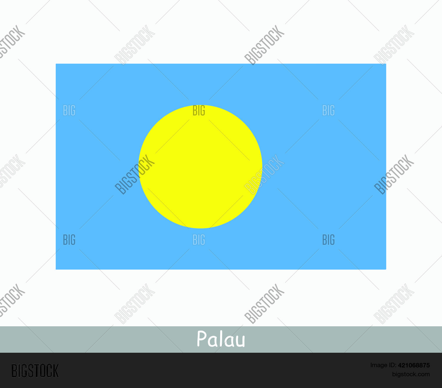 National Flag Palau. Vector & Photo (Free Trial) | Bigstock