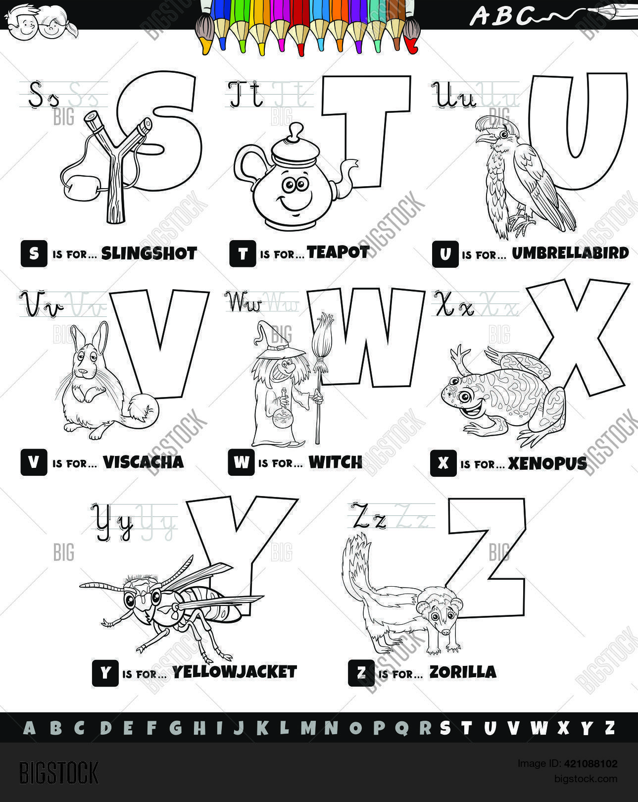 Black White Cartoon Vector & Photo (Free Trial) | Bigstock