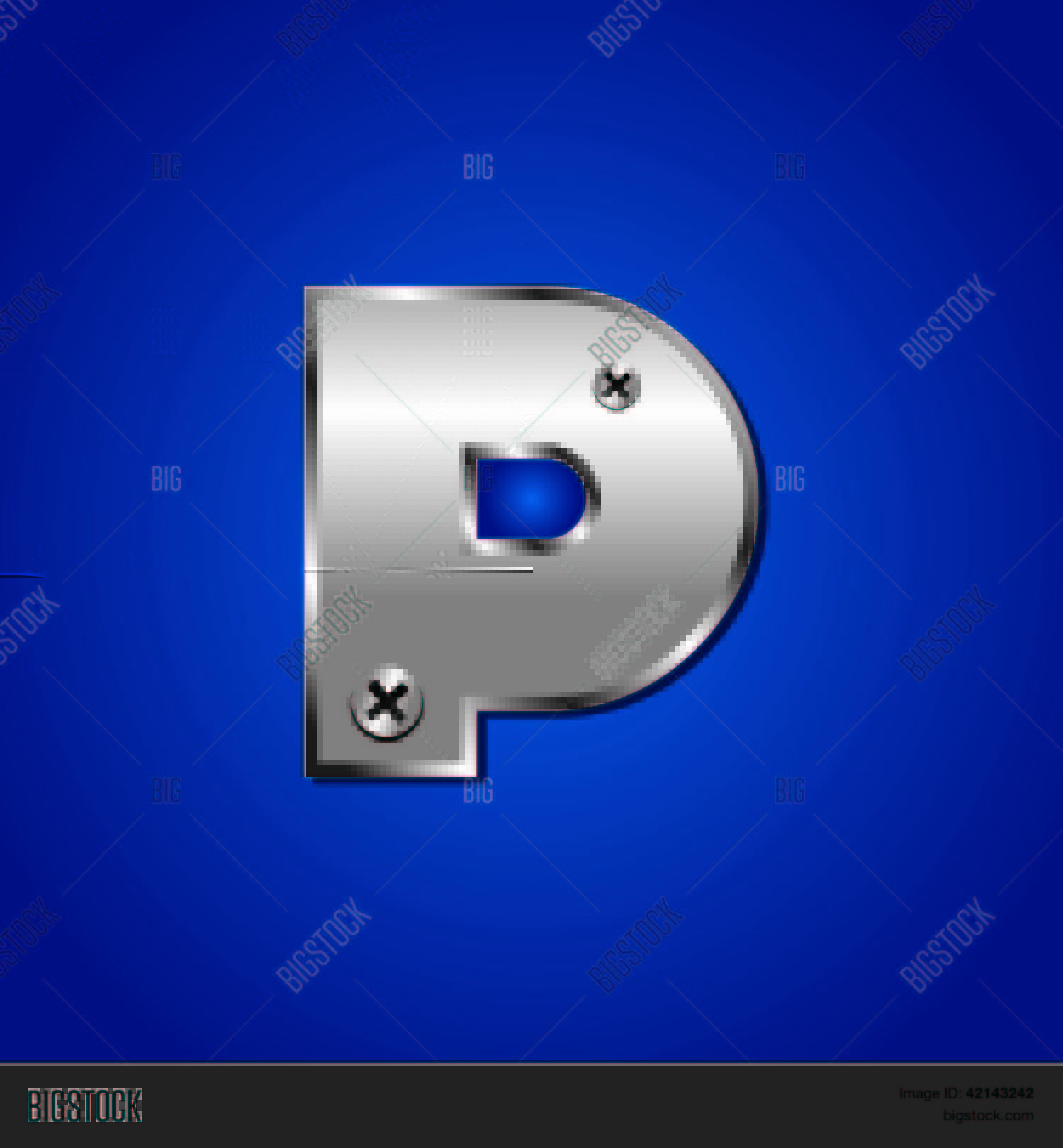 Blue Metallic Fonts Vector & Photo (Free Trial) | Bigstock