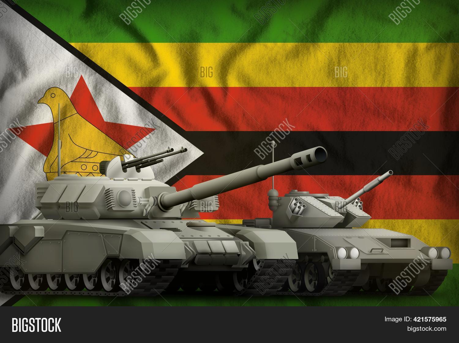 Tanks On Zimbabwe Flag Image & Photo (Free Trial) | Bigstock