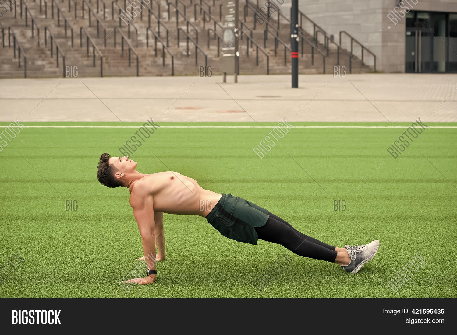 Sporty Man Making Back Image & Photo (Free Trial) | Bigstock