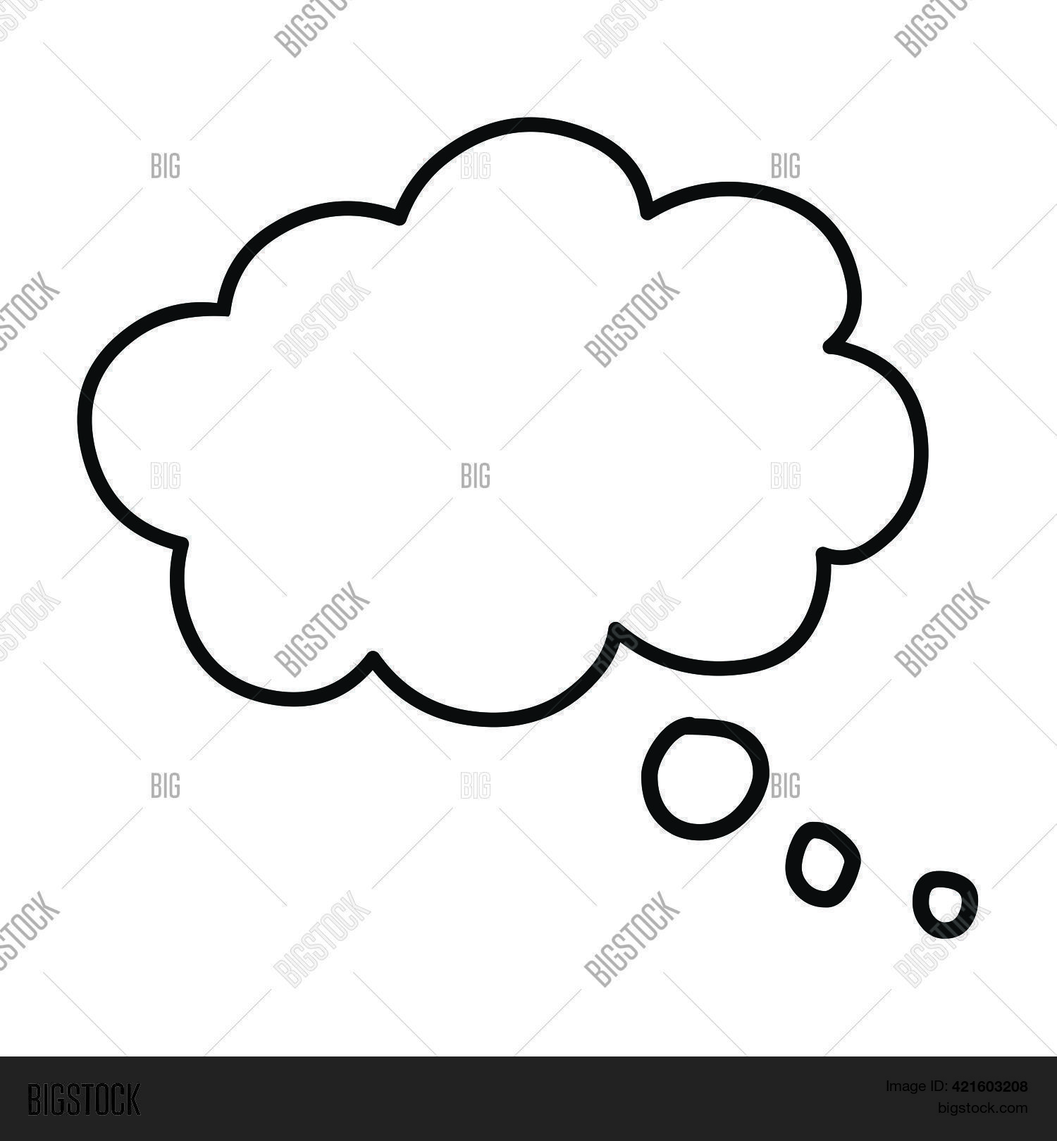 Thinking Cloud Vector Vector & Photo (Free Trial) | Bigstock