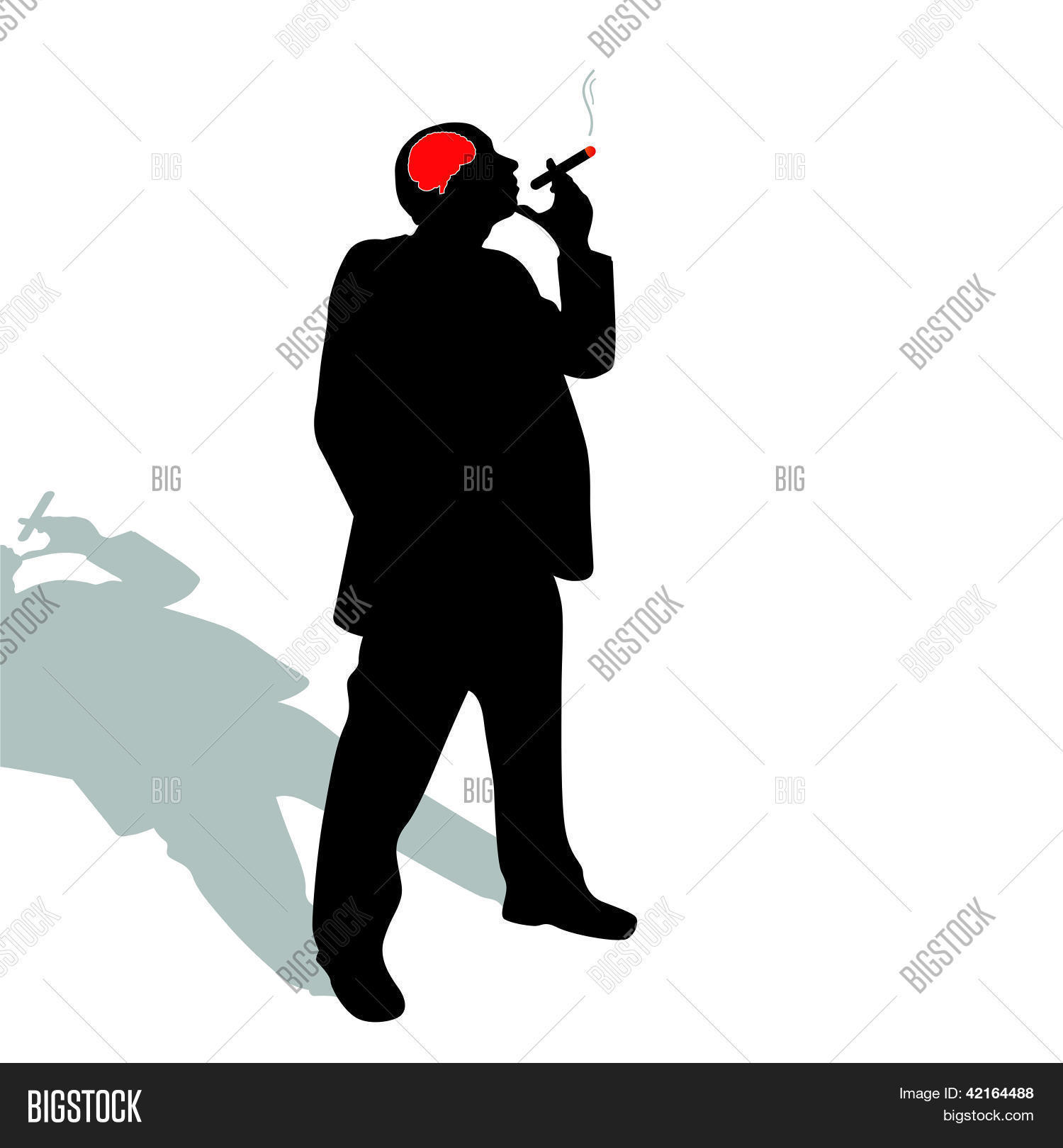 Man Cigar Vector Vector & Photo (Free Trial) | Bigstock