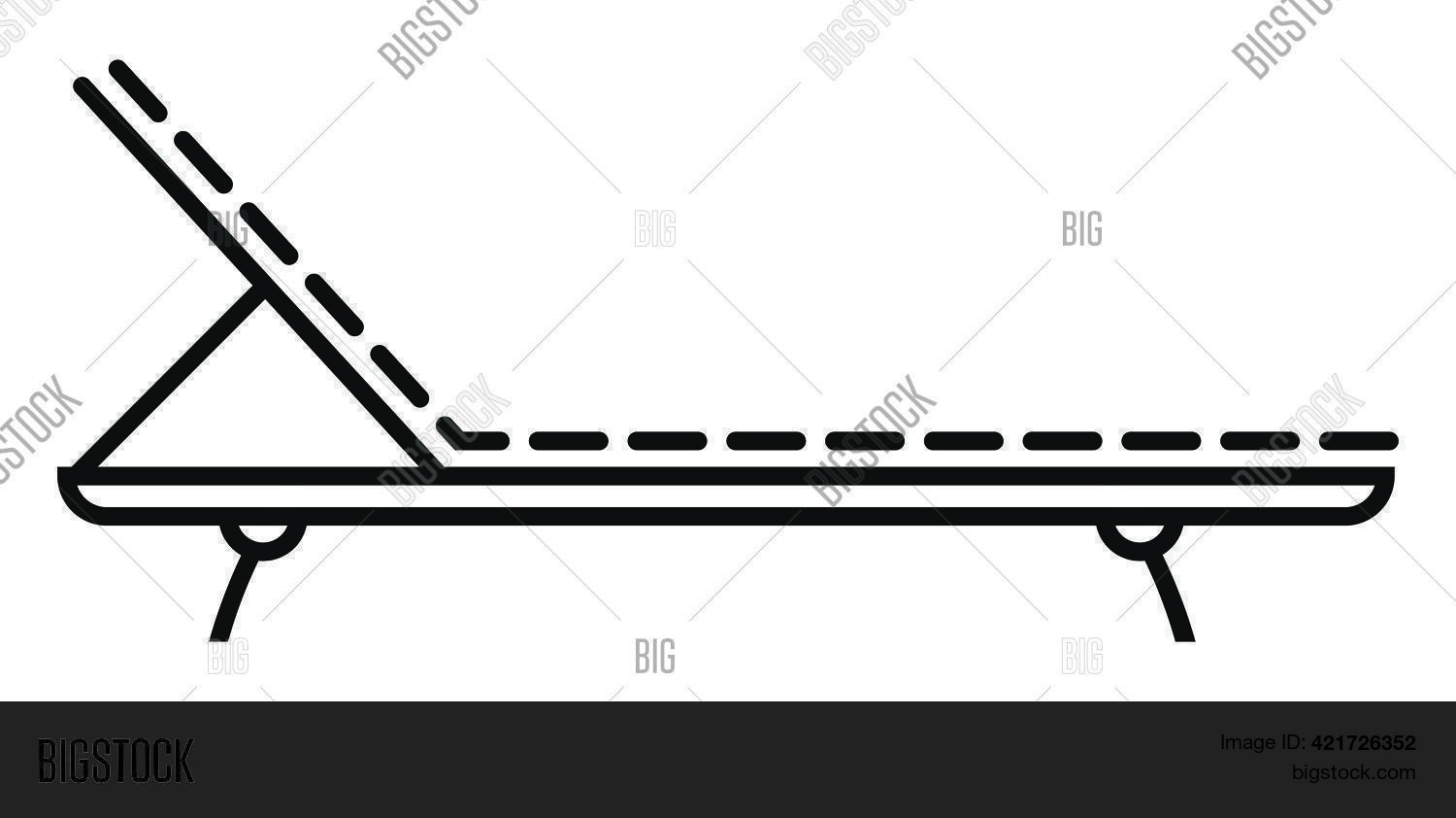 Sun Lounger Icon. Vector & Photo (Free Trial) | Bigstock