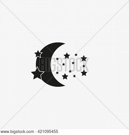 Moon Stars Black Vector & Photo (Free Trial) | Bigstock