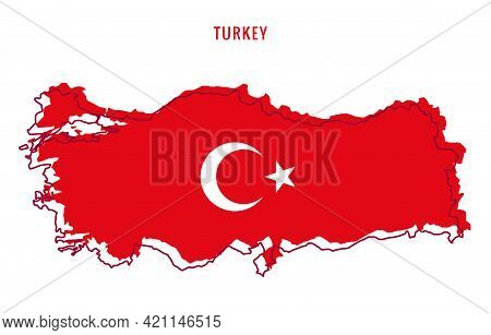 Turkey Map Flag Vector & Photo (Free Trial) | Bigstock