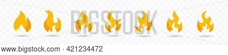 Yellow Fire Icons Vector & Photo (Free Trial) | Bigstock