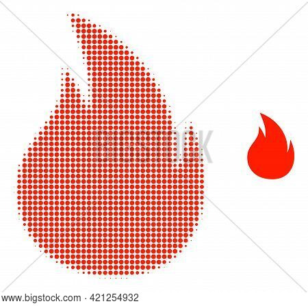 Fire Halftone Dotted Vector & Photo (Free Trial) | Bigstock