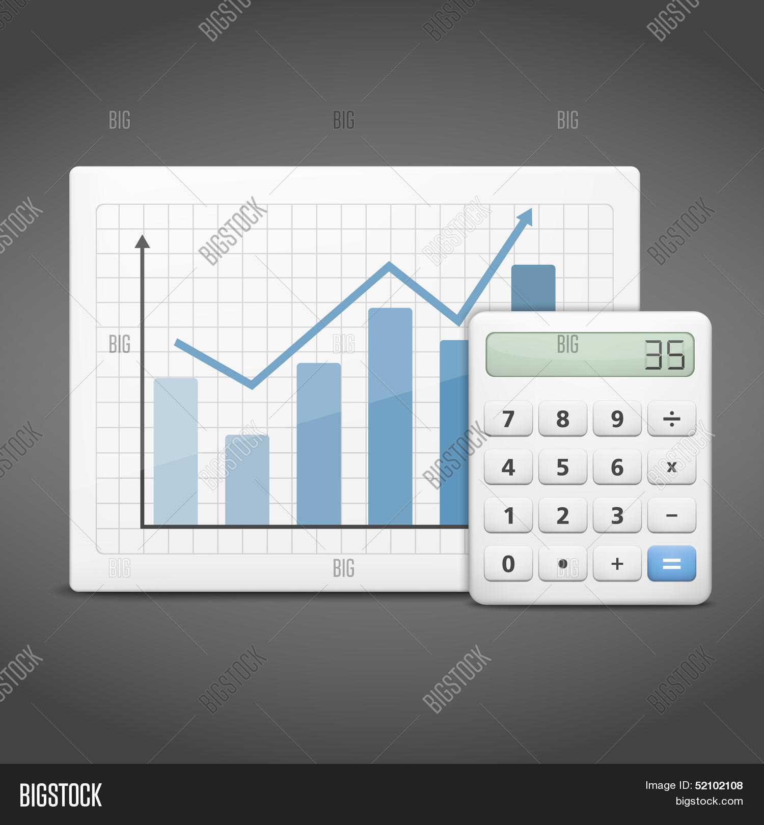 Graph Calculator Vector & Photo (Free Trial) | Bigstock