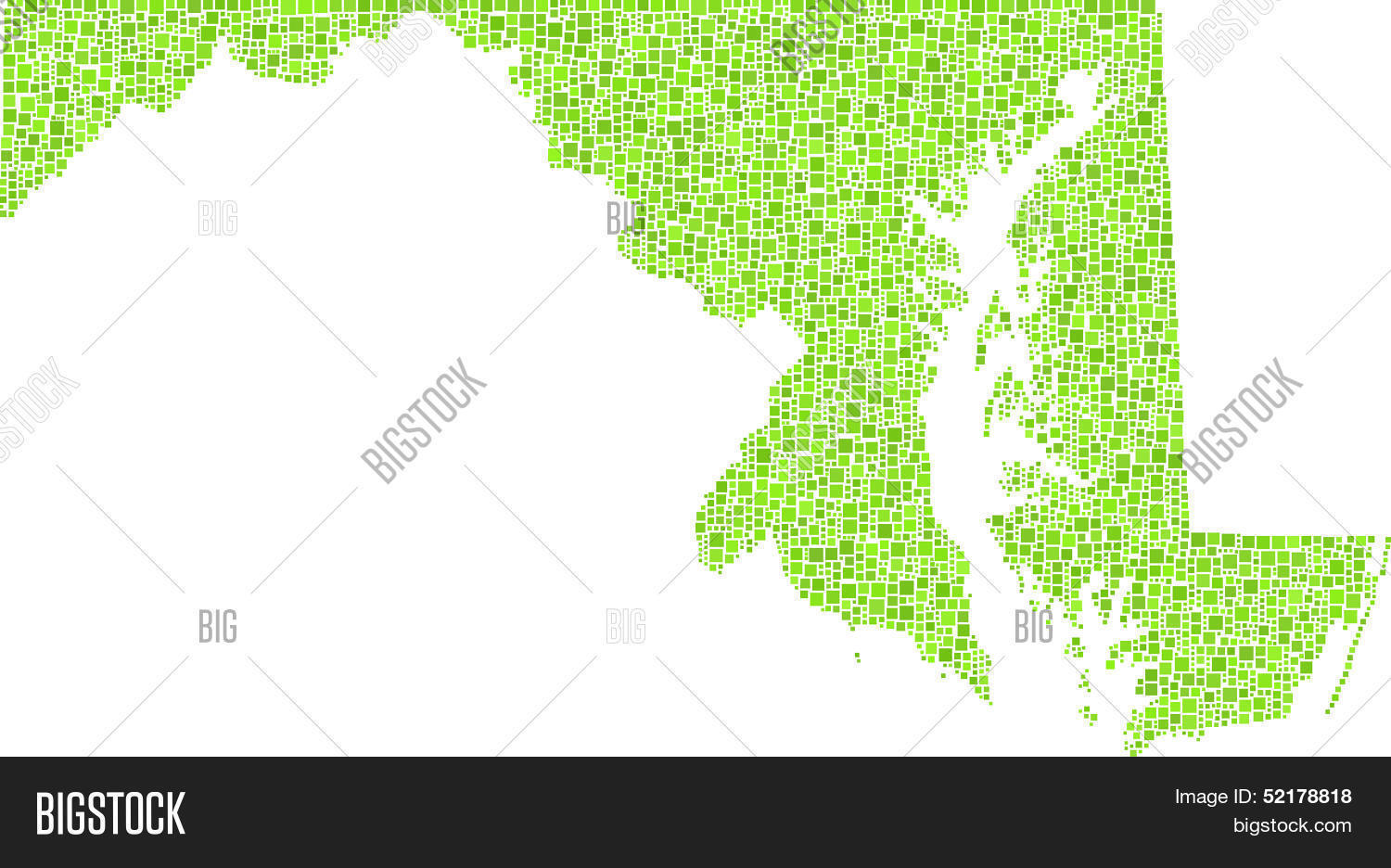 Isolated Map Maryland Vector & Photo (Free Trial) | Bigstock