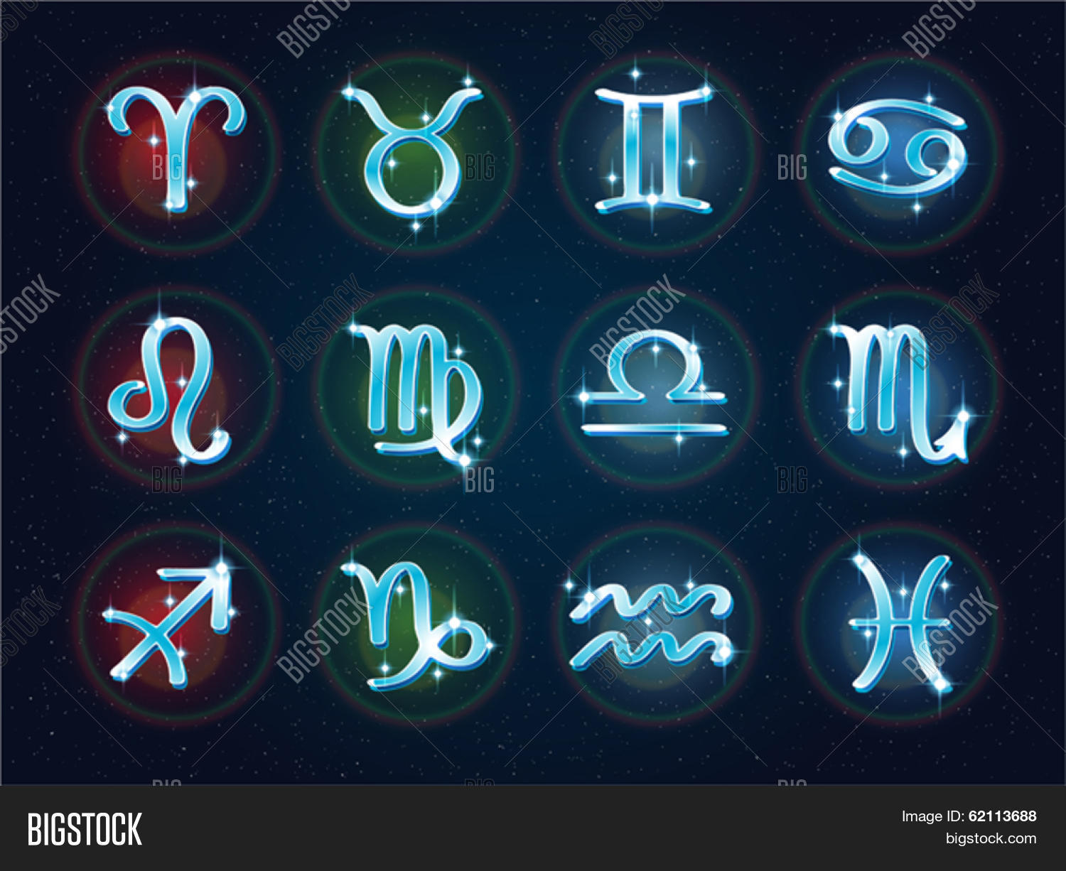 Vector Set Zodiac Vector & Photo (Free Trial) | Bigstock