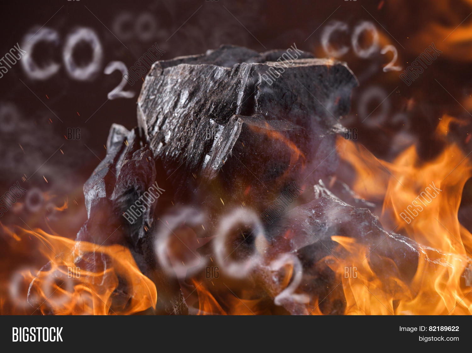 Coal Lumps Fire Flames Image & Photo (Free Trial) | Bigstock