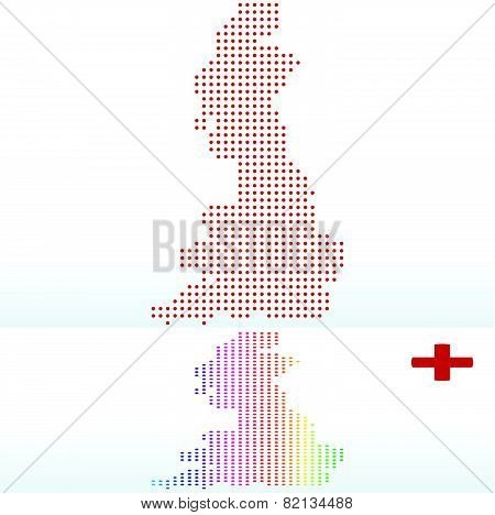 Map England Dot Vector & Photo (Free Trial) | Bigstock