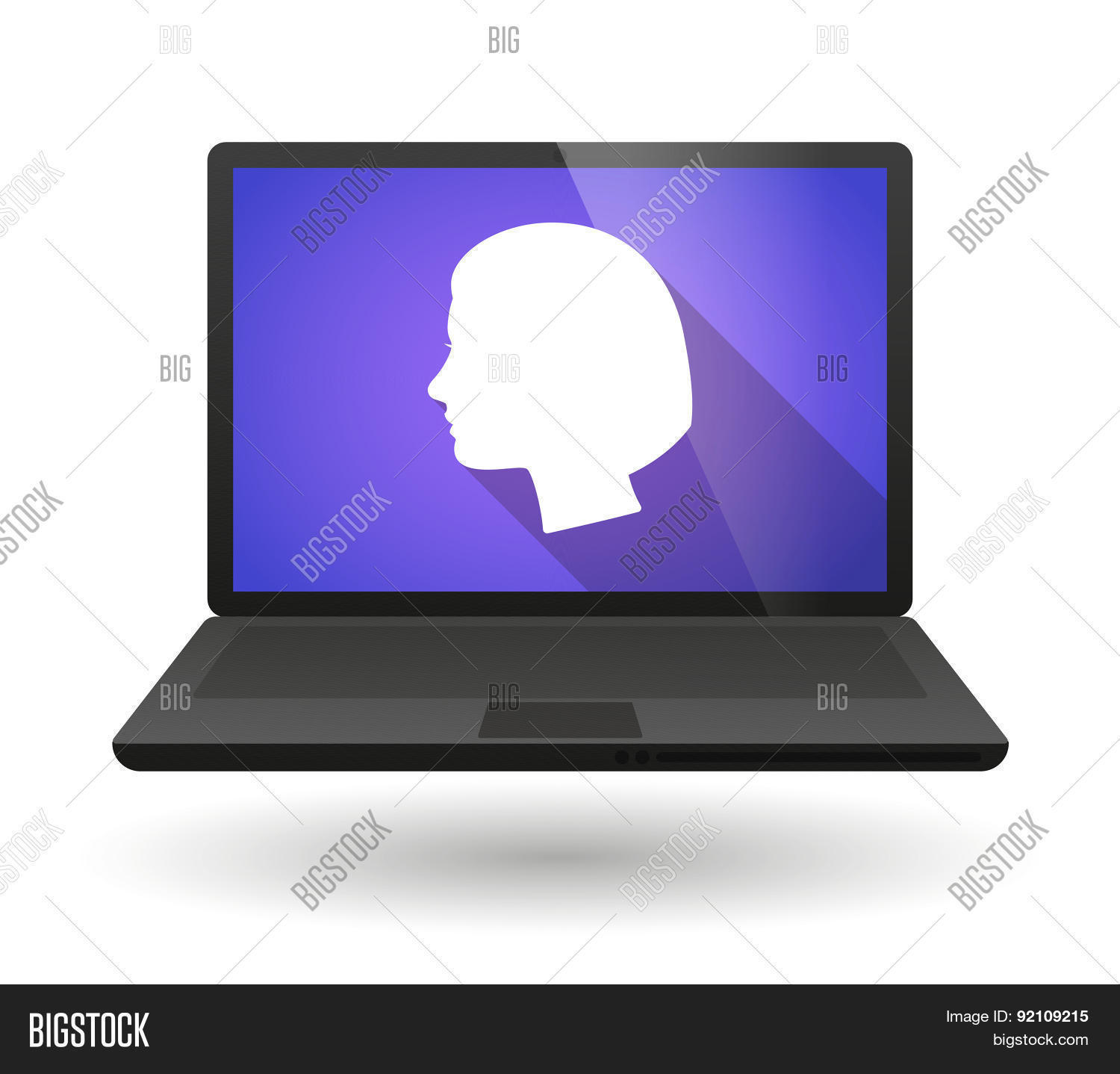 Laptop Icon Female Vector & Photo (Free Trial) | Bigstock