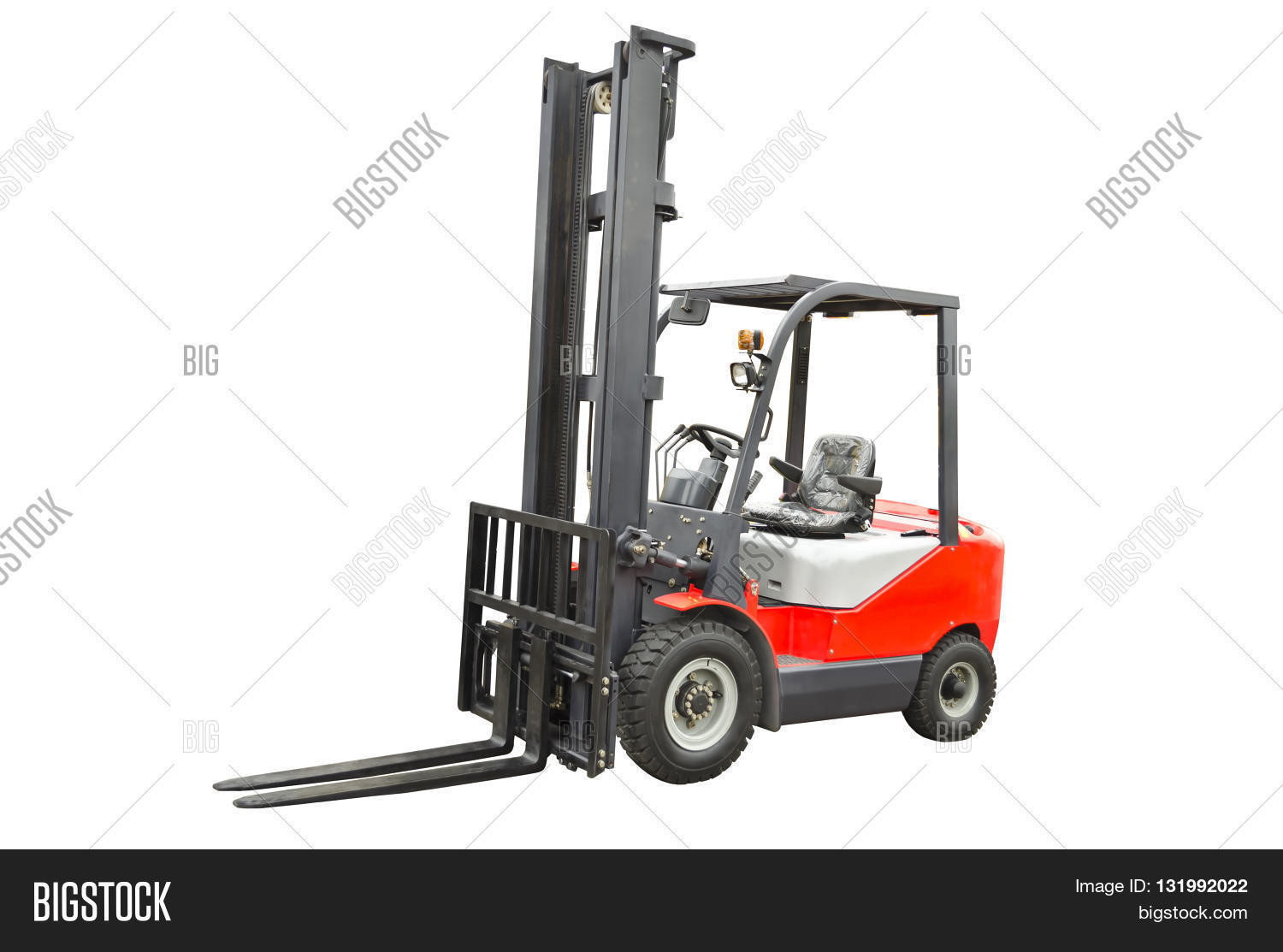 Red Forklift Isolated Image & Photo (Free Trial) | Bigstock