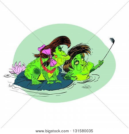 Couple Man Woman Frog Vector & Photo (Free Trial) | Bigstock