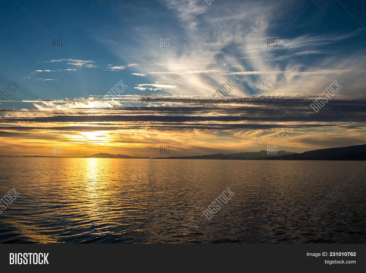Sun Setting Down While Image & Photo (Free Trial) | Bigstock