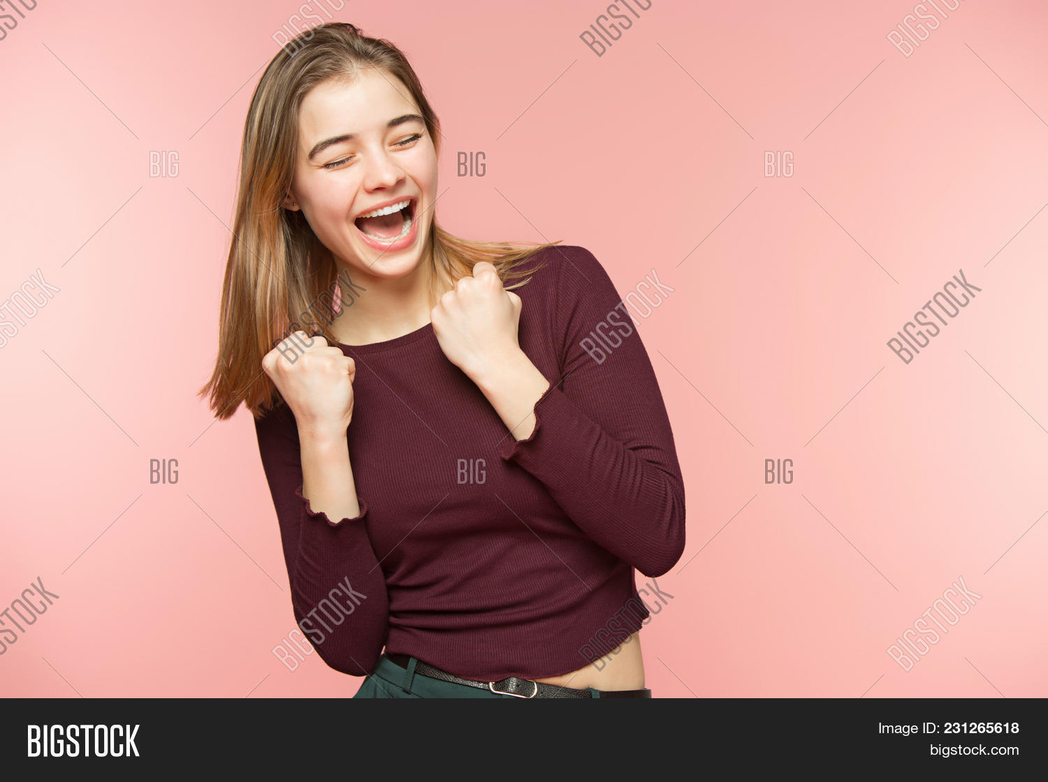Woman Joyfully Screams Image & Photo (Free Trial) | Bigstock