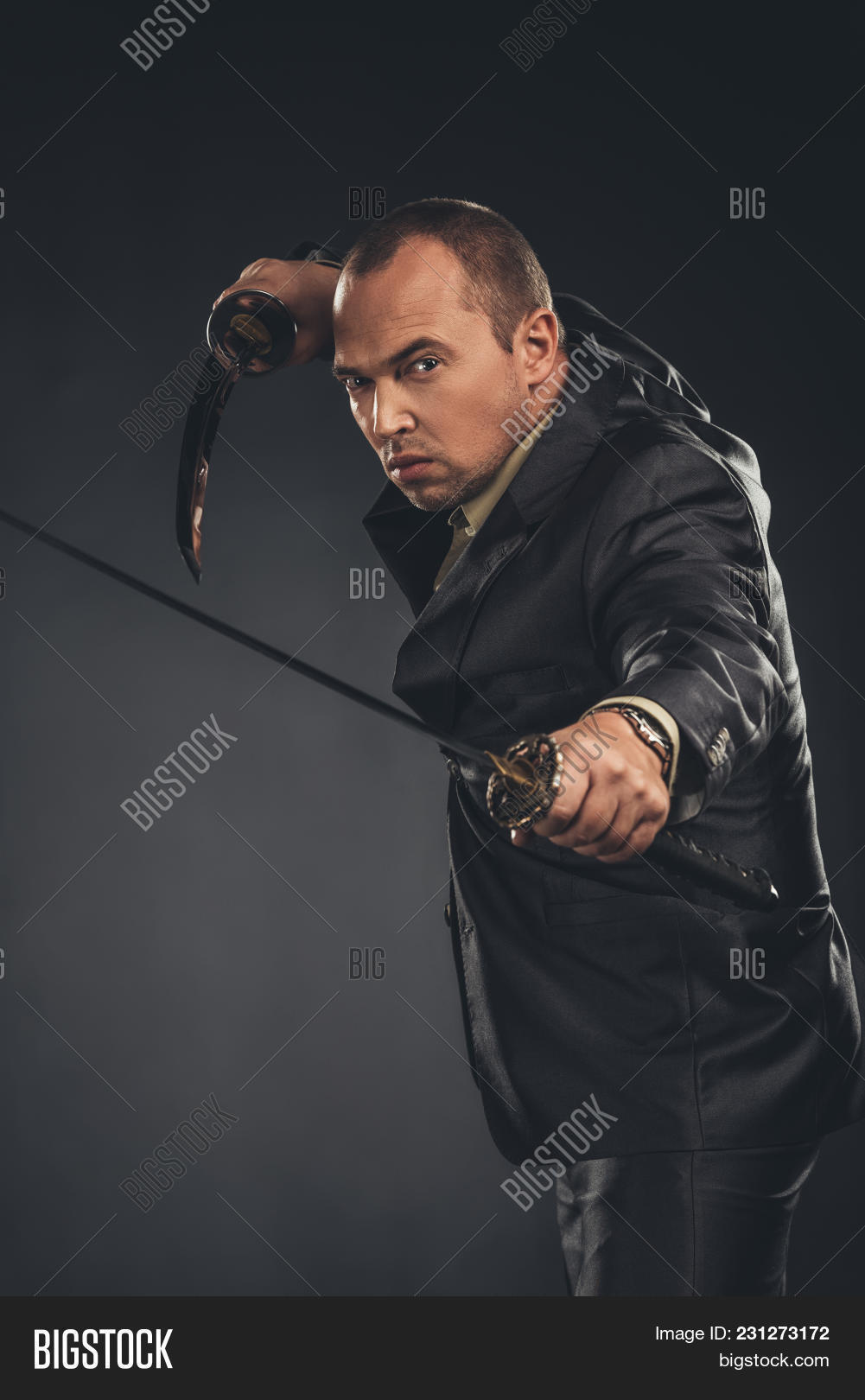 Man Defence Pose Suit Image & Photo (Free Trial) | Bigstock