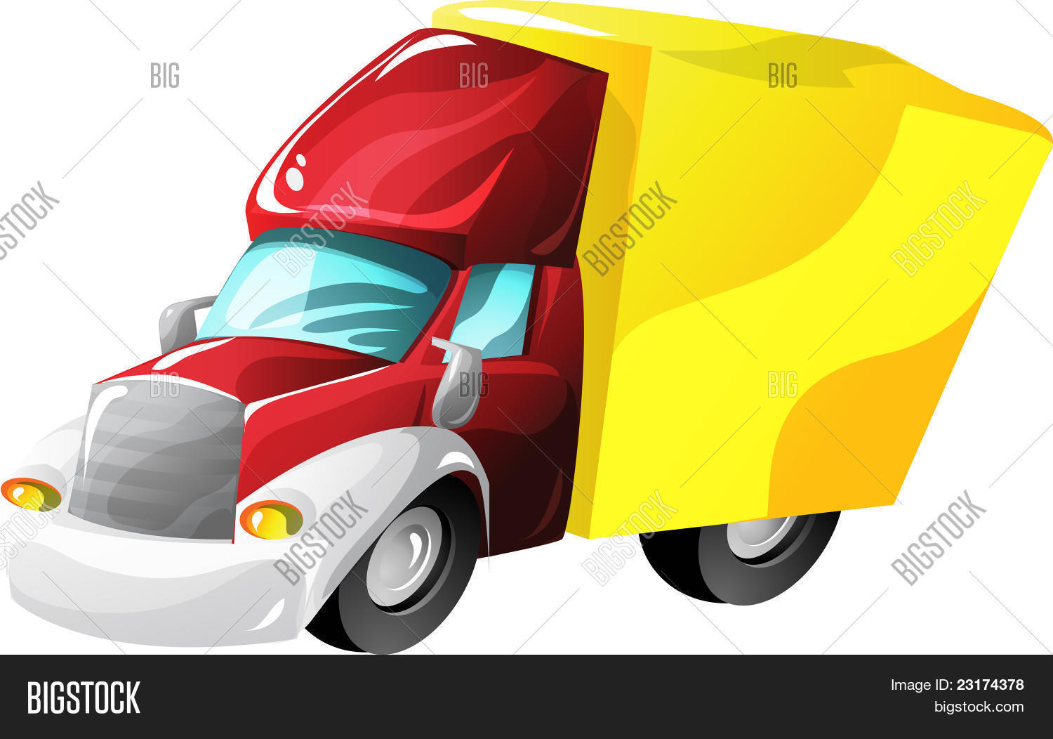Cartoon Lorry Truck Vector & Photo (Free Trial) | Bigstock