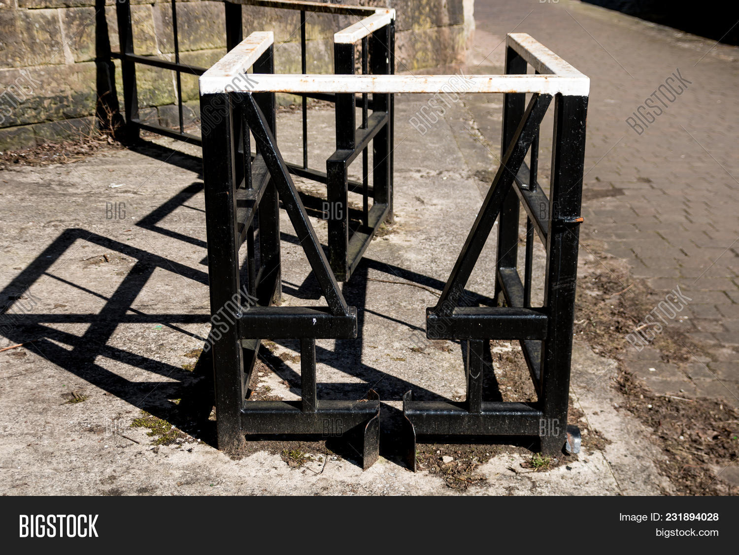 Metal Bike Gate On Image & Photo (Free Trial) | Bigstock