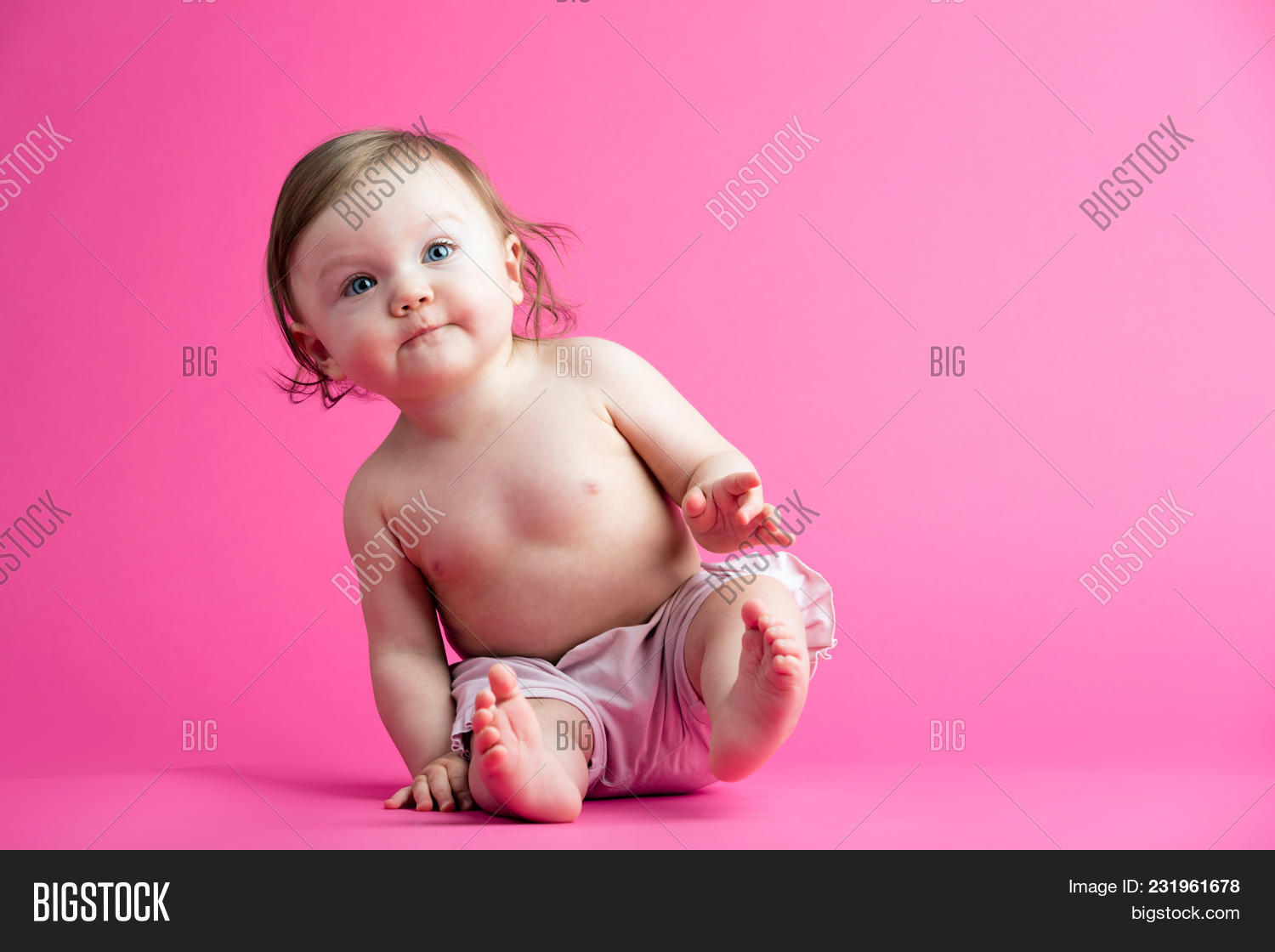 Little Baby Sitting, Image & Photo (Free Trial) | Bigstock