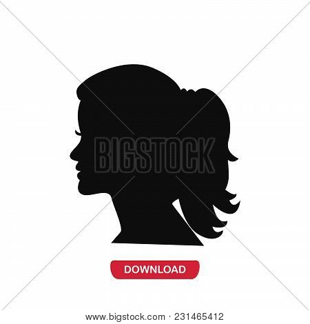 Woman Head Icon Vector & Photo (Free Trial) | Bigstock