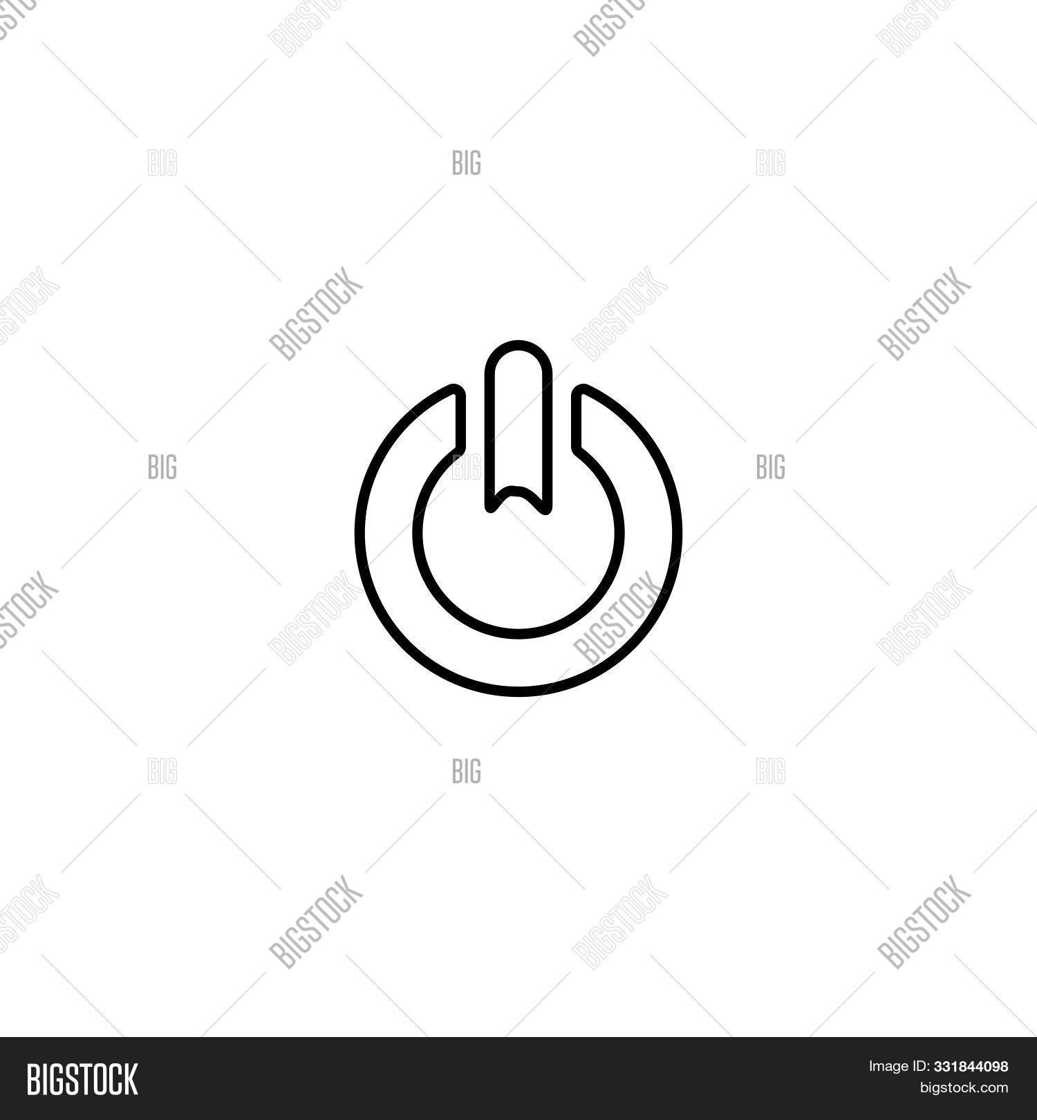 Power Button Icon. Vector & Photo (Free Trial) | Bigstock