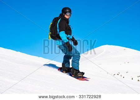 Snowboarder Riding Red Image & Photo (Free Trial) | Bigstock