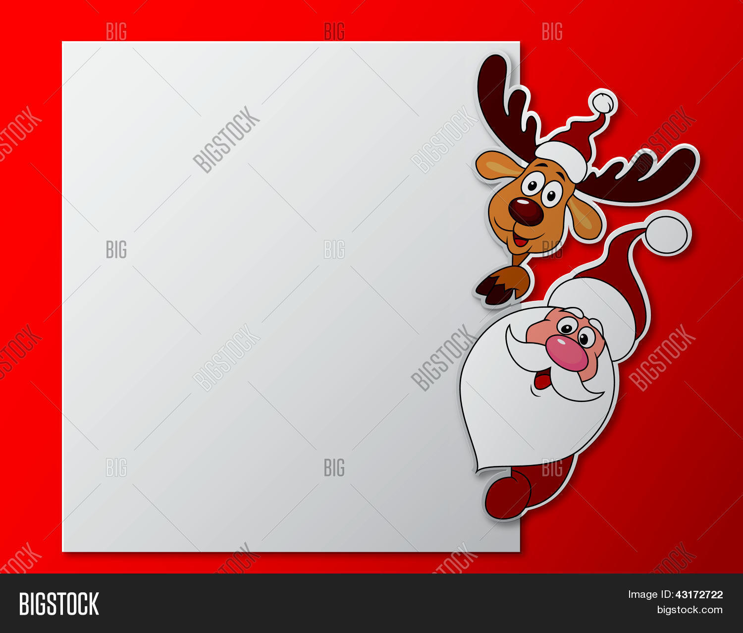 Santa Clause Deer Vector & Photo (Free Trial) | Bigstock
