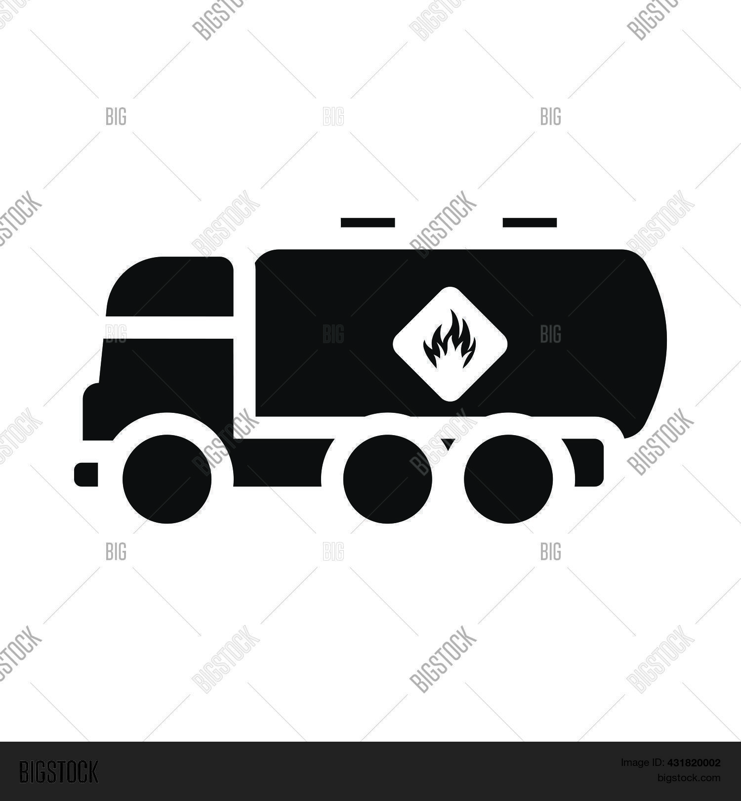 Fuel Tank Truck Icon Vector & Photo (Free Trial) | Bigstock