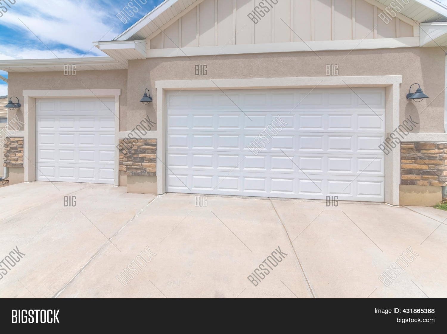 Exterior Garage White Image & Photo (Free Trial) | Bigstock