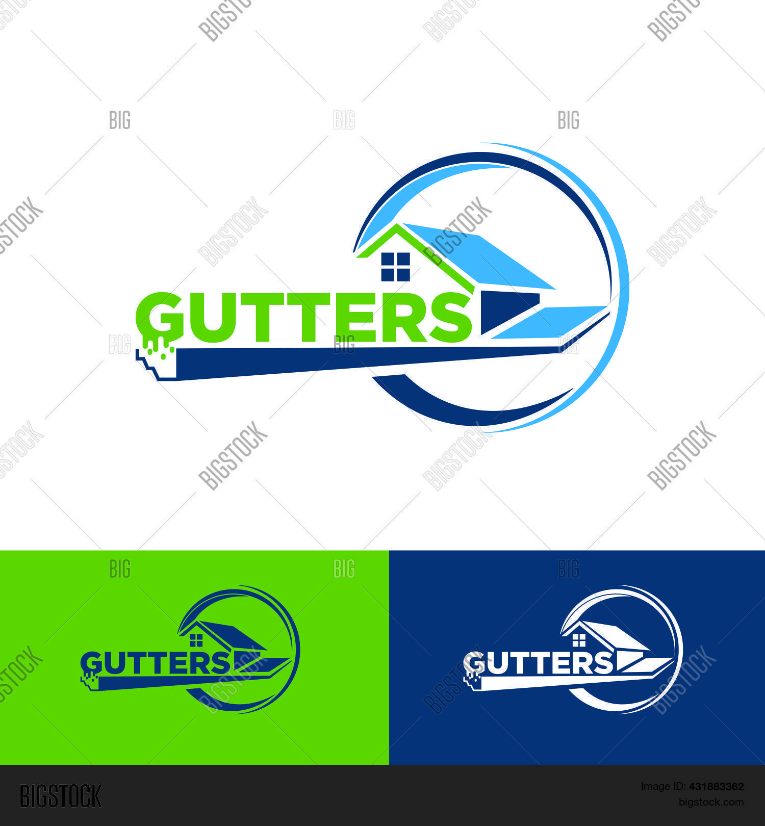 House Roof Gutter Vector & Photo (Free Trial) | Bigstock