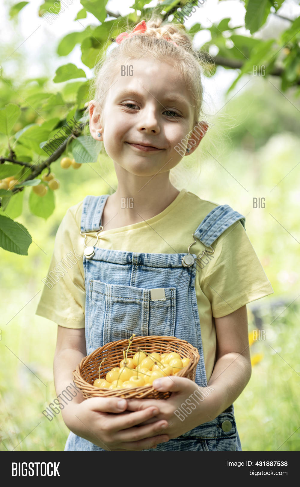 Little Girl Picking Image & Photo (Free Trial) | Bigstock