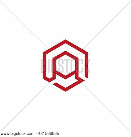 Vector Illustration Of A Polygon Square And Letter A For An Icon ...