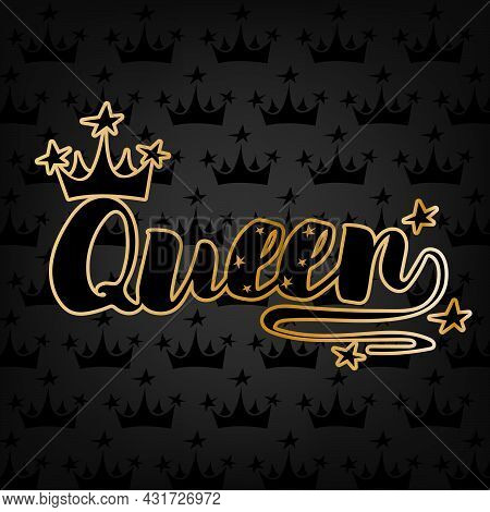 Queen Word Crown On Vector & Photo (Free Trial) | Bigstock