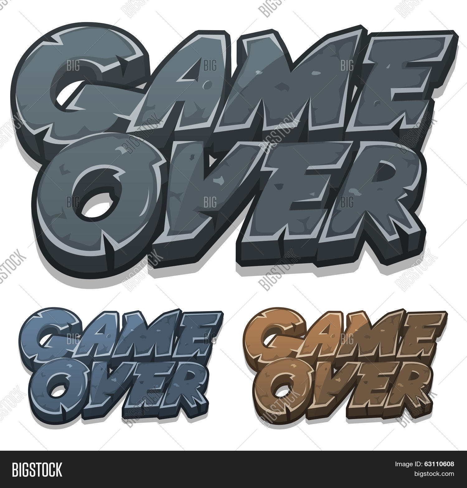 Cartoon Game Over Vector & Photo (Free Trial) | Bigstock