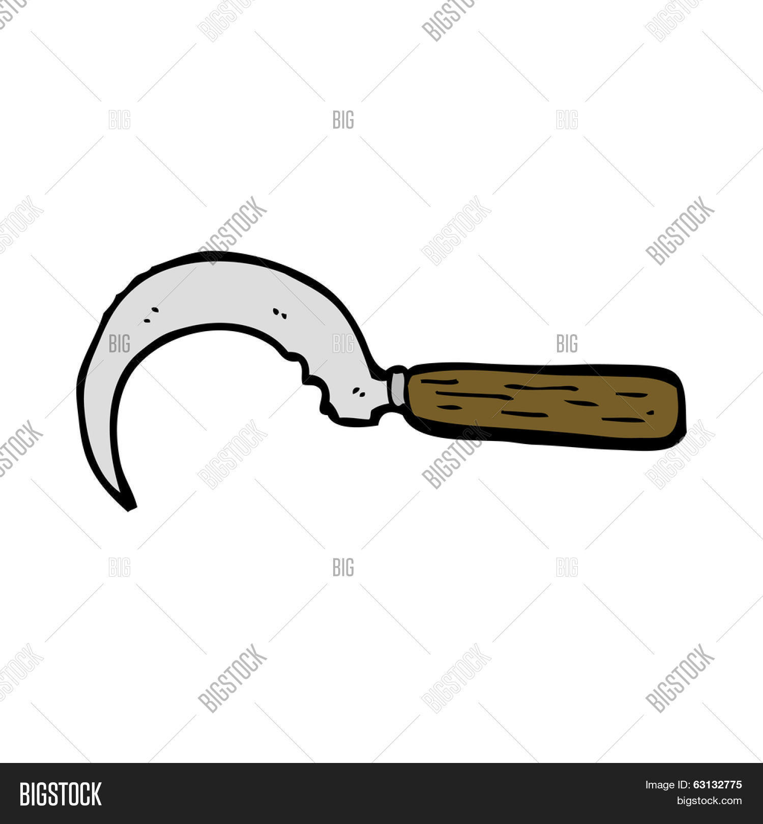 Cartoon Sickle Vector & Photo (Free Trial) | Bigstock