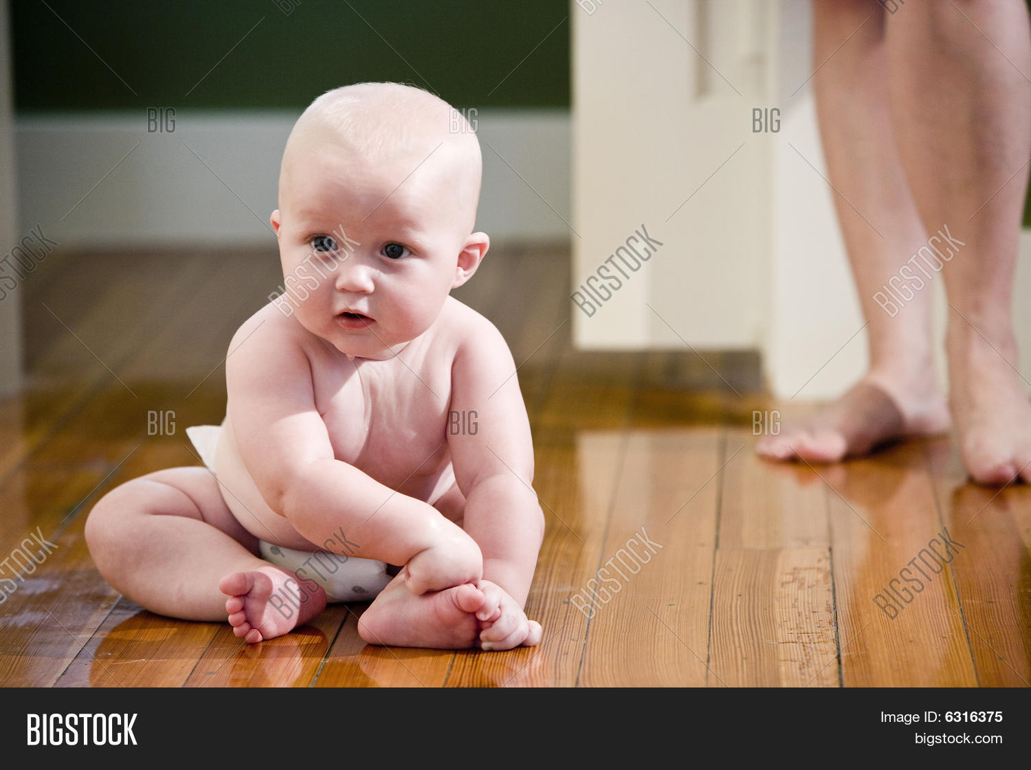 Chubby Baby Sitting On Image & Photo (Free Trial) | Bigstock