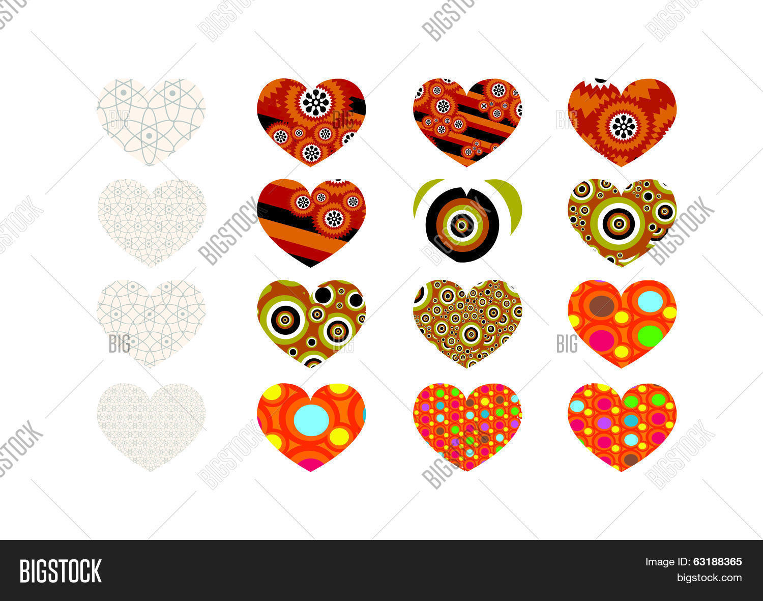 Heart Abstract Icons Vector & Photo (Free Trial) | Bigstock