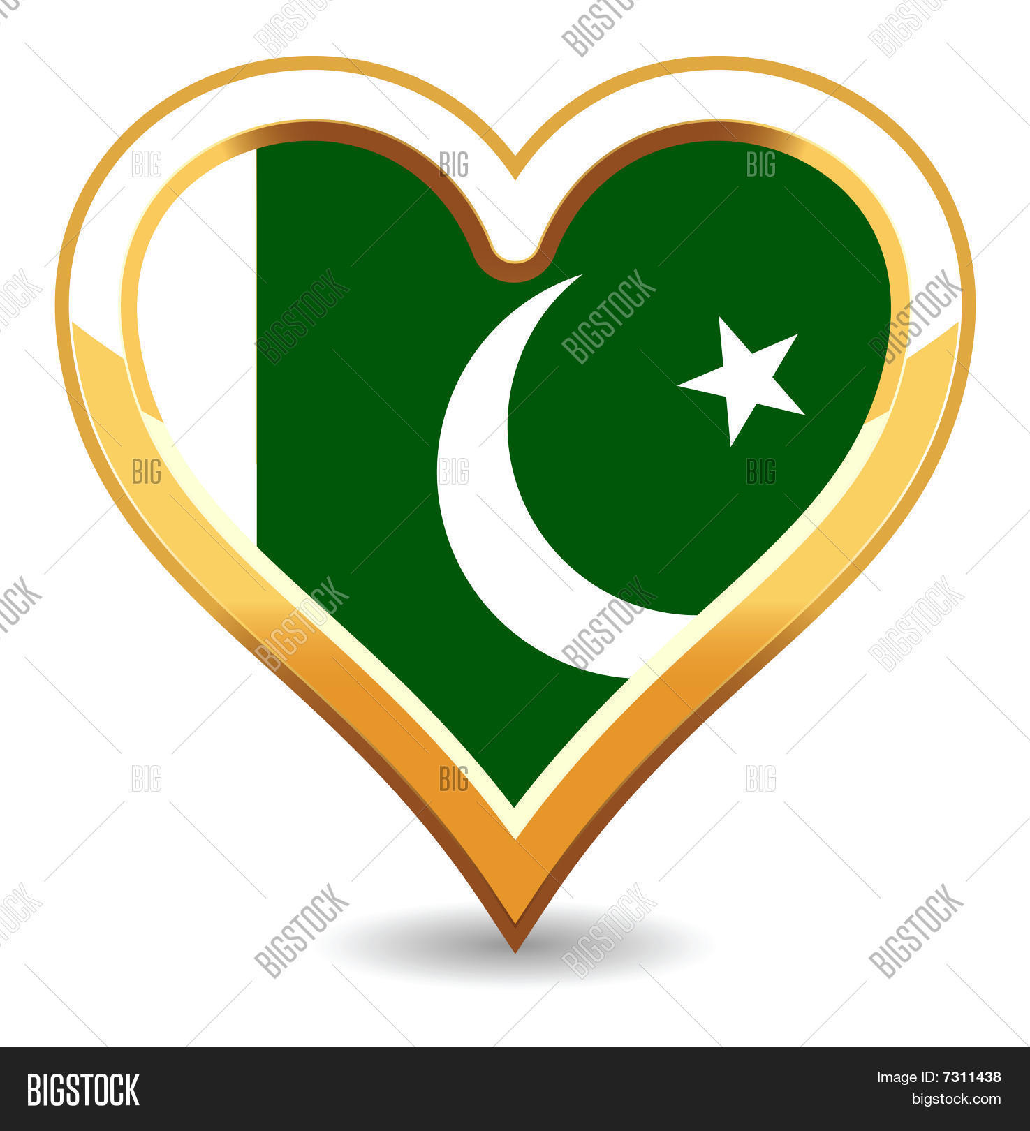 Heart Pakistan Flag Vector & Photo (Free Trial) | Bigstock