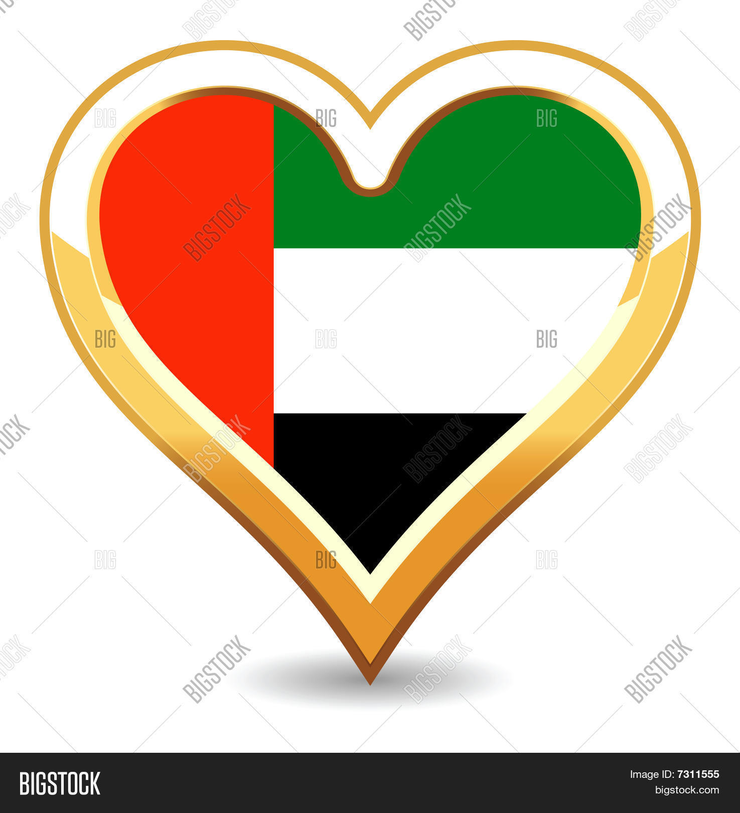 Heart UAE Flag Vector & Photo (Free Trial) | Bigstock
