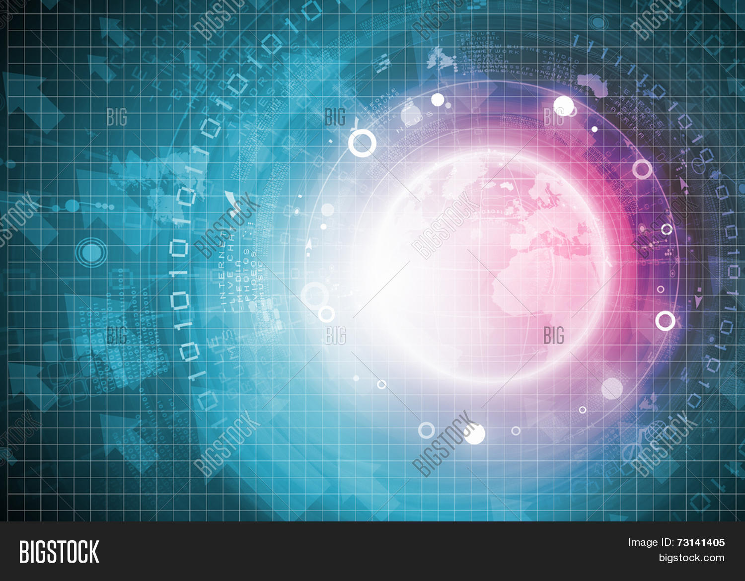 Blue Digital Image & Photo (Free Trial) | Bigstock