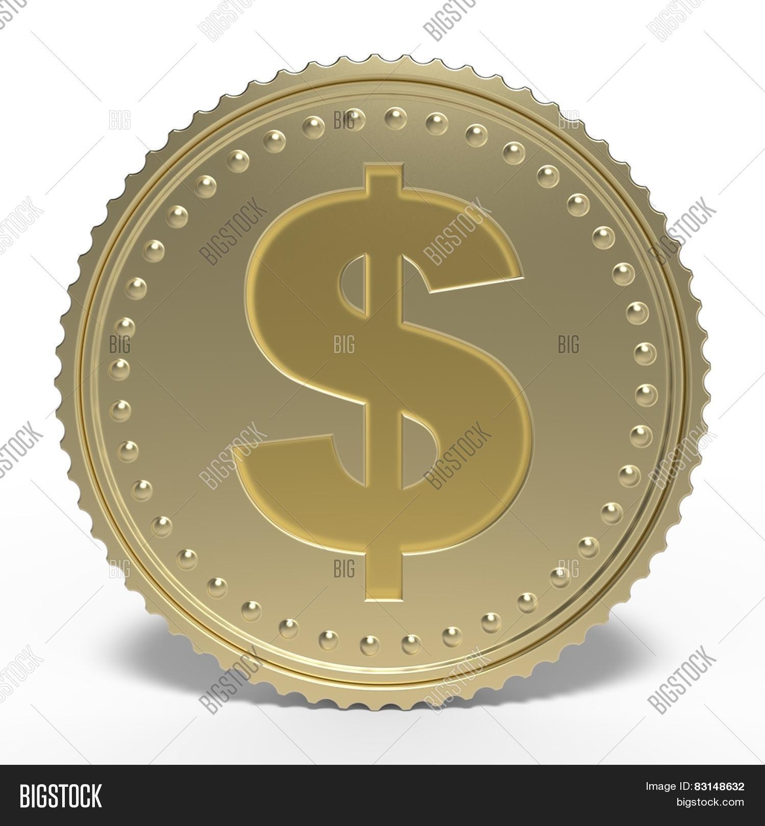 Gold Coin Dollar Sign Image & Photo (Free Trial) | Bigstock