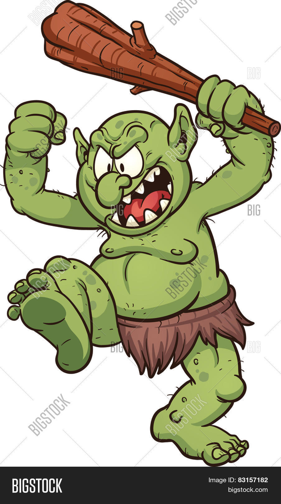 Angry Cartoon Troll. Vector & Photo (Free Trial) | Bigstock
