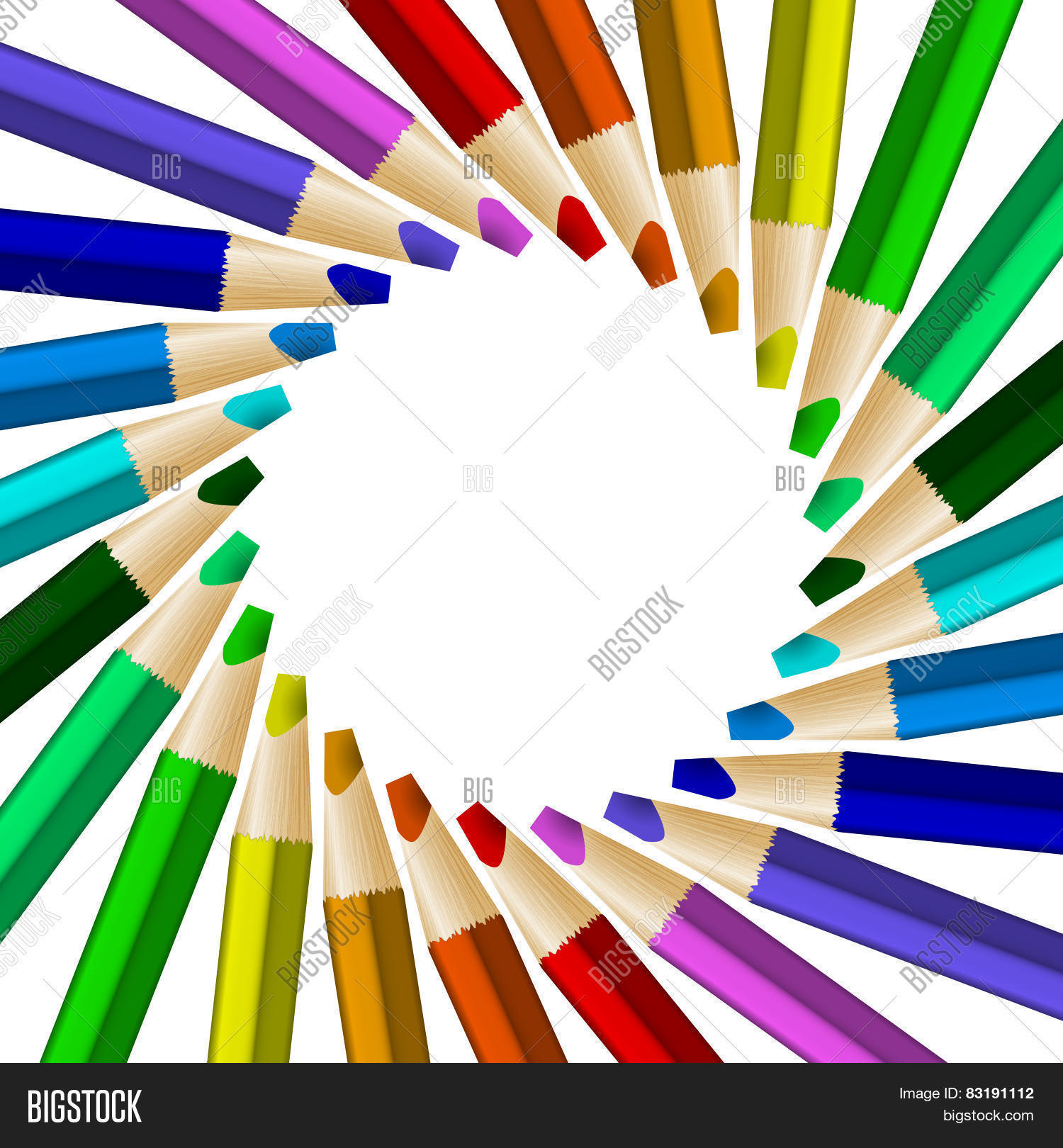 Color Pencils Arrange Vector & Photo (Free Trial) | Bigstock
